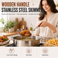 2026 Wooden Handle Stainless Steel Skimmer, Skimmer Slotted Spoon ...