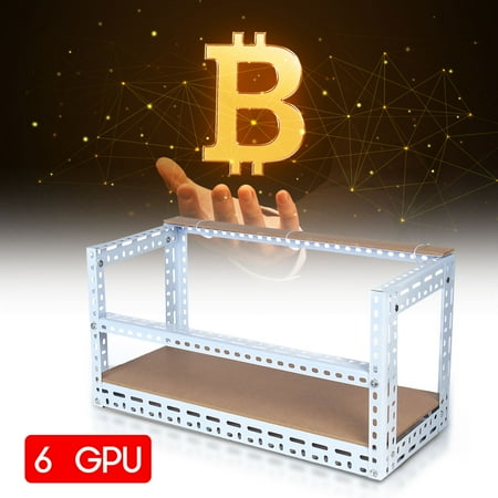 6 GPU Open Air Mining Rig Frame Case Crypto Coin DIY Stackable Rig ...