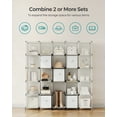 SONGMICS 9 Cube Storage Organizer White Cube Storage Bins Collapsible ...