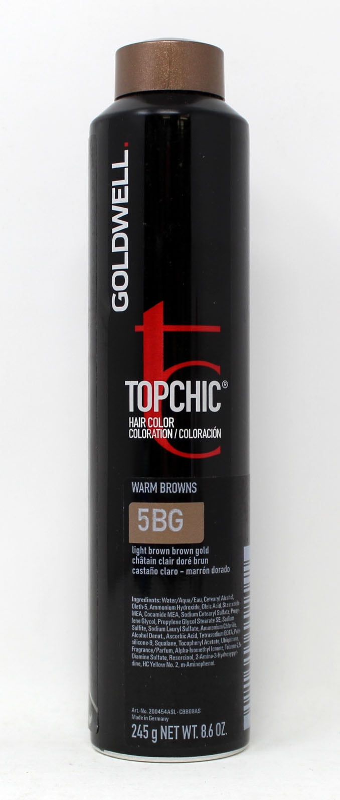 Goldwell Topchic Permanent Hair Color 5BG Light Brown Brown Gold 8.6 ...