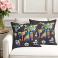 Abstract Aircraft Pillow Covers Set of 2, Map Luggage Camera Passport ...