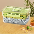 Steadline Plastic Ice Block Tray with Lid and Storage Box Press Type ...