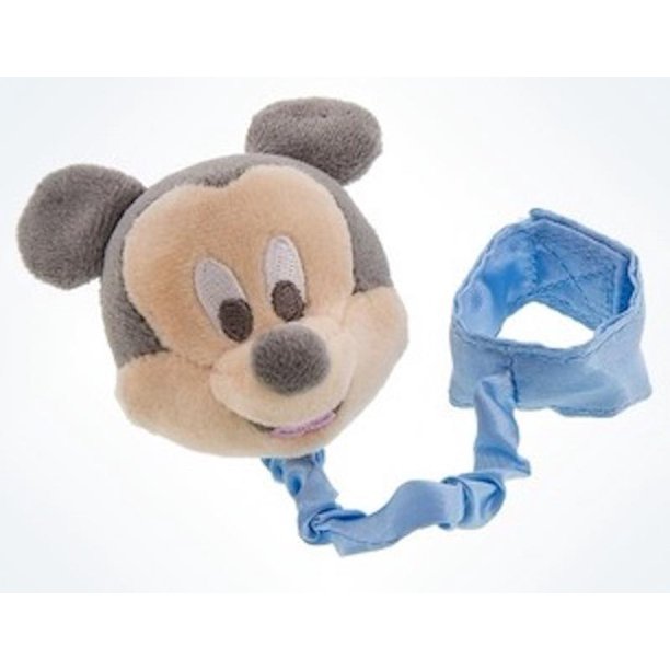 Disney Parks Mickey Mouse Pacifier Clip Plush New with Card - Walmart.com