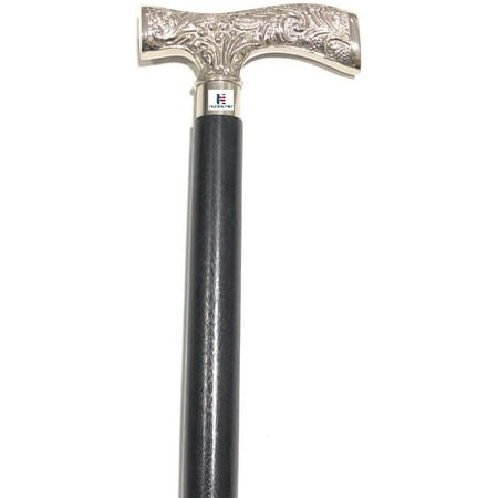 Silver Handle Wood Walking Stick Cane Strong Sturdy Beautiful Wooden ...