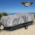 Pyle PCV441 Armor Shield Universal Waterproof Pontoon Boat Cover ...