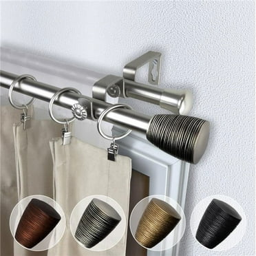 66" to 120" Adjustable Baton Draw Double Traverse in White - Walmart.com