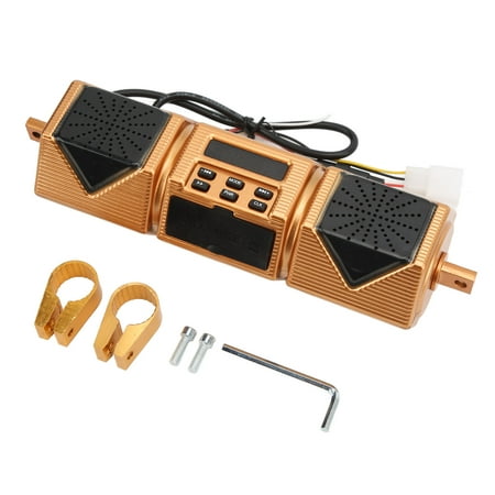 Loewten Motorcycle Stereo Speaker Handlebar Mount MP3 Music Player IP54 ...