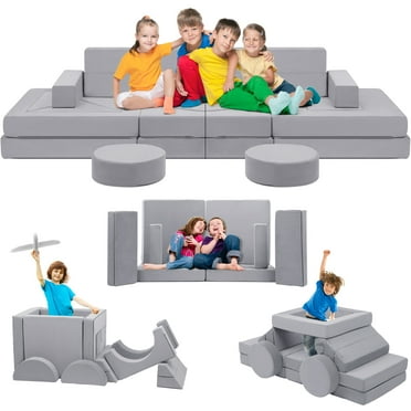 Kids Sofa Couch 10PCS, Linor Modular Toddler Couch for Playroom, Dutch ...