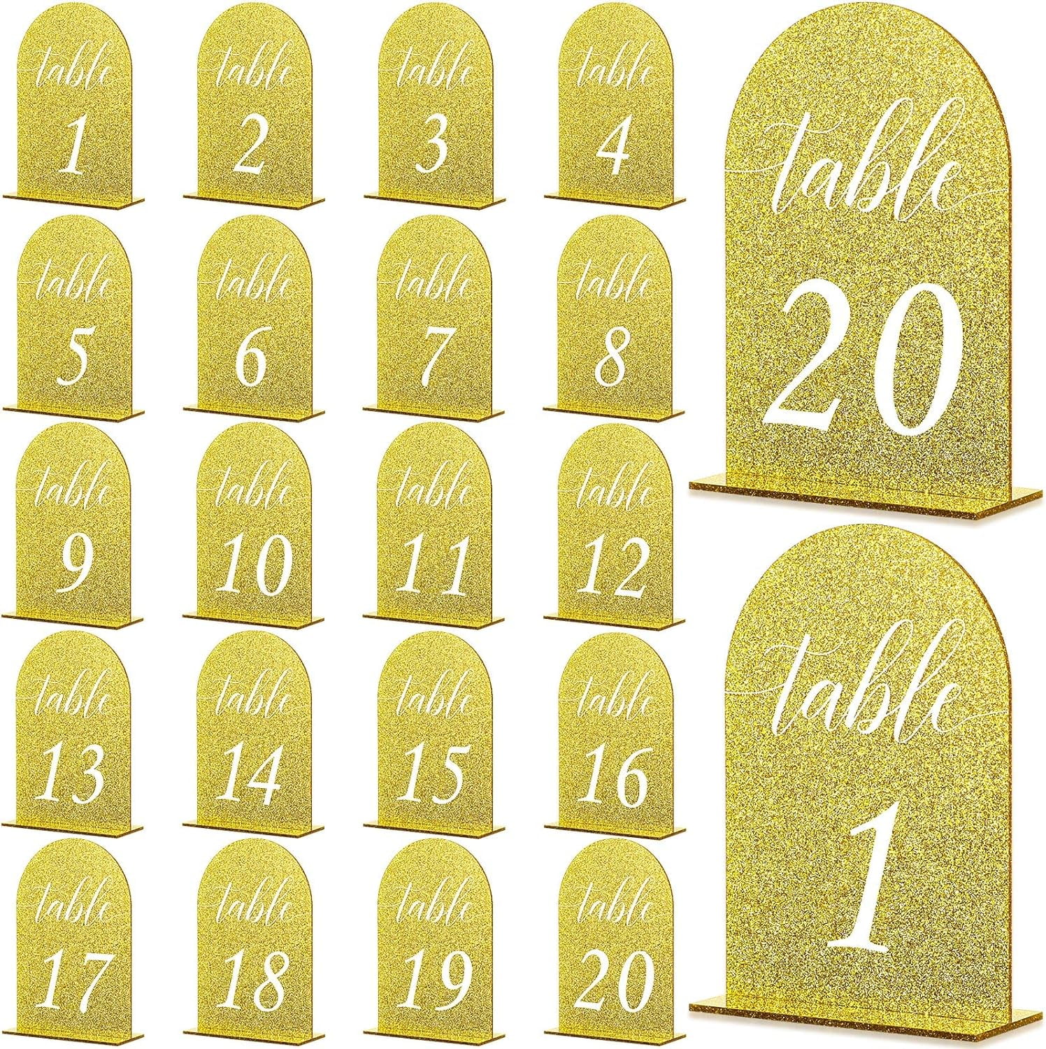 7 Inch Table Number Stand Acrylic Wedding Table Numbers with Stand x ...