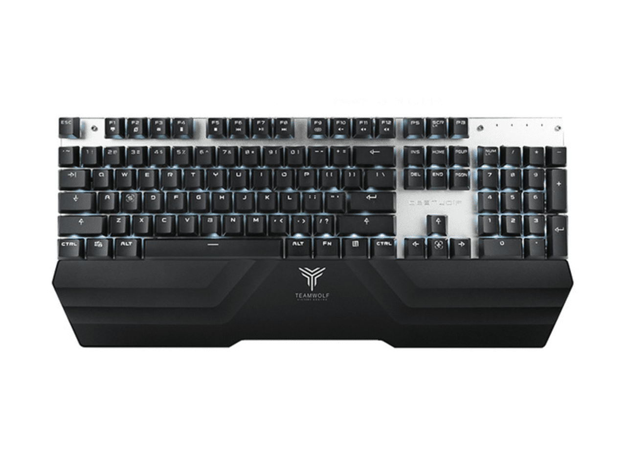 Team Wolf X20 2.4G wireless mechanical Keyboard-104 Key White Backlight ...