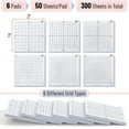 Mr. Pen Sticky Notes 3x3 Inches White 50 Sheets Pack for Data Plotting ...