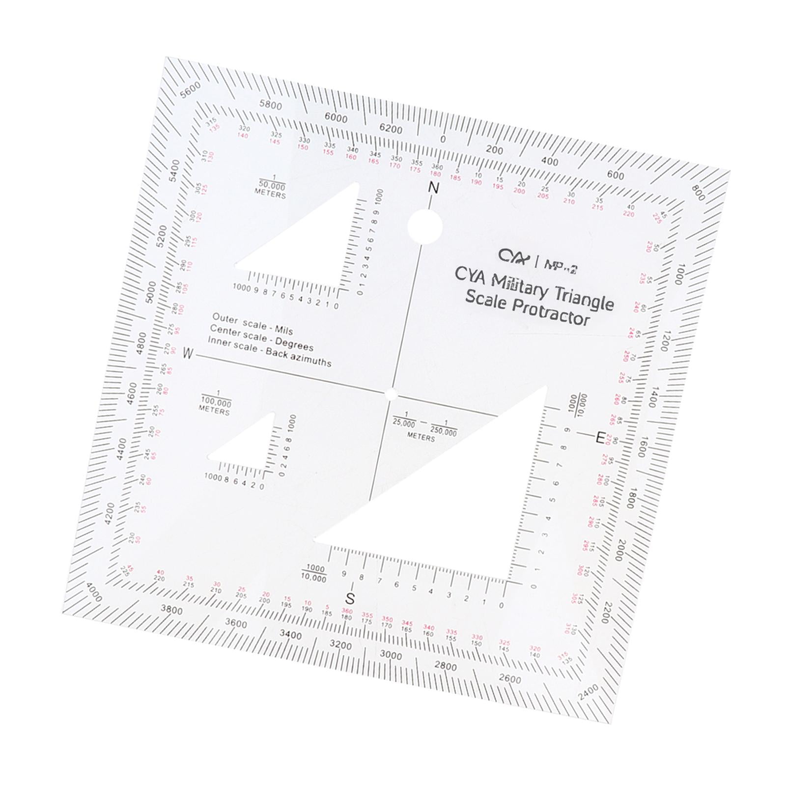 Transportador de Escala Triangular Militar, Mapa Topográfico, Ayuda ...