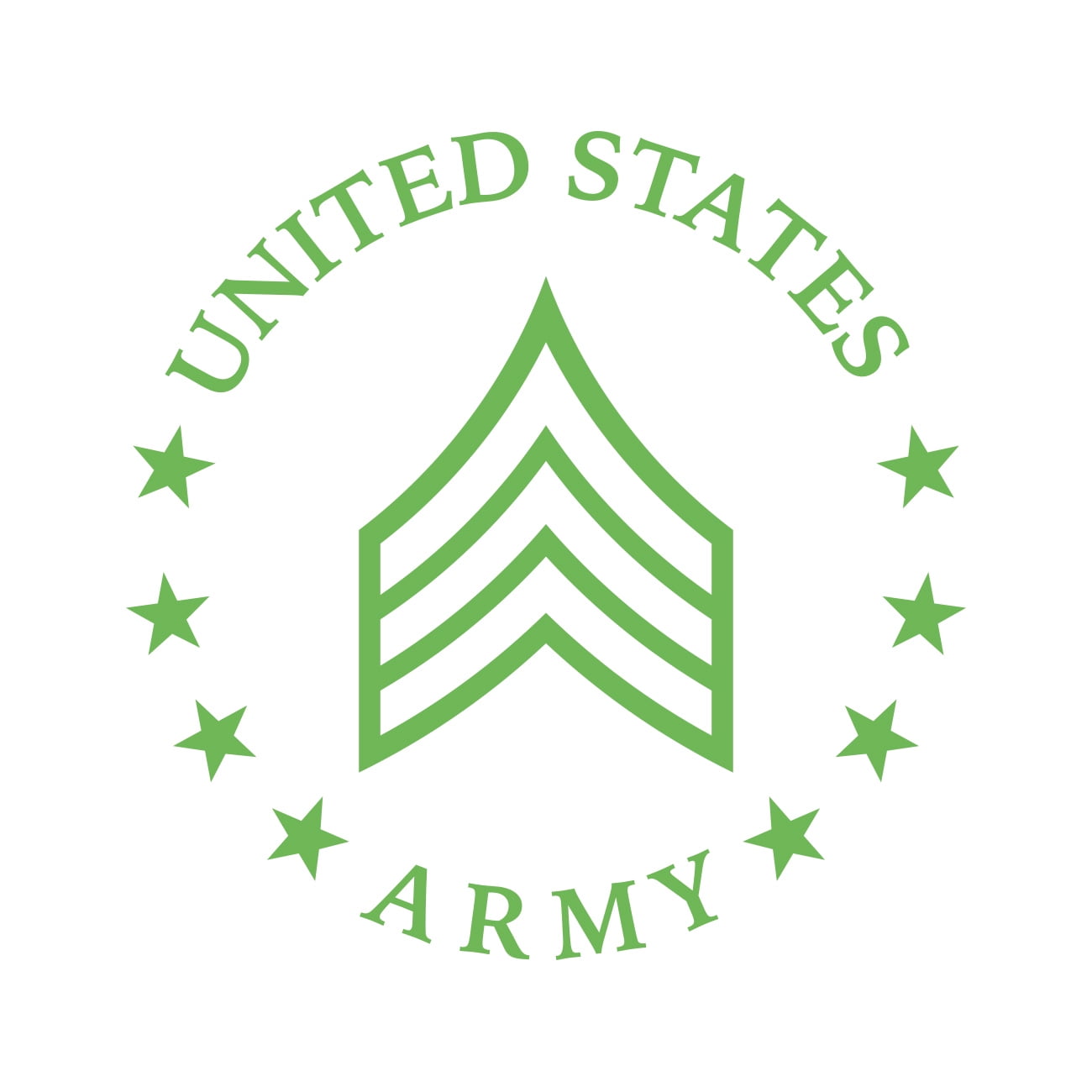 E-5 Sergeant US Army Rank Sticker Decal Die Cut - Self Adhesive Vinyl ...