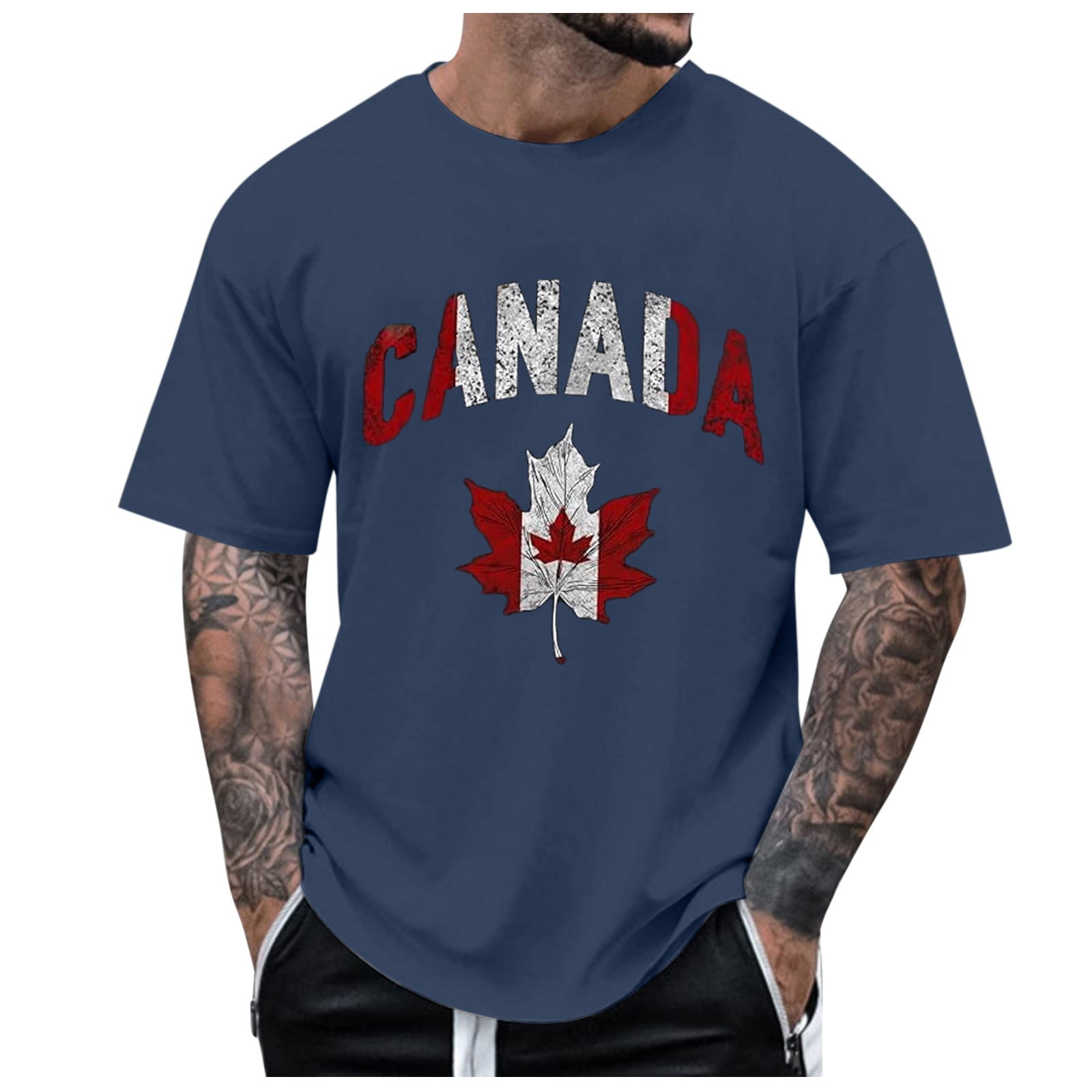 Click here for Yueve Mens Canada Day T-Shirt Maple Leaf Canadian... prices