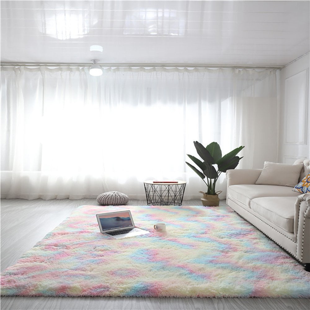 Click here for Generic Fluffy Bedroom Rugs Shaggy Geometric Desig... prices