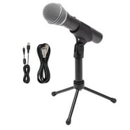 Samson Q2U Black Handheld Dynamic USB Microphone with Boom Arm and Pop ...