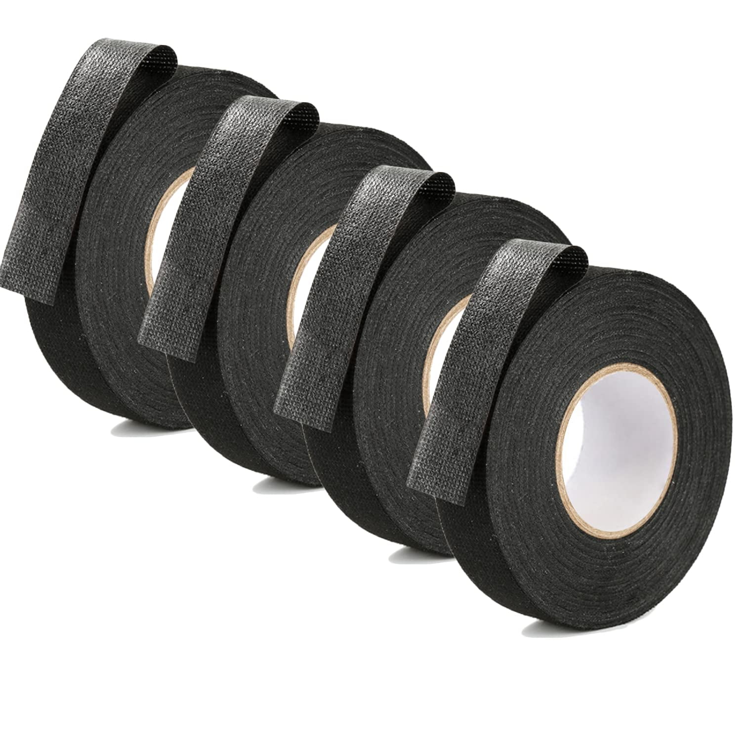Cinta negra de 19 mm x 15 m 4 rollos, Cinta adhesiva aislante negra ...