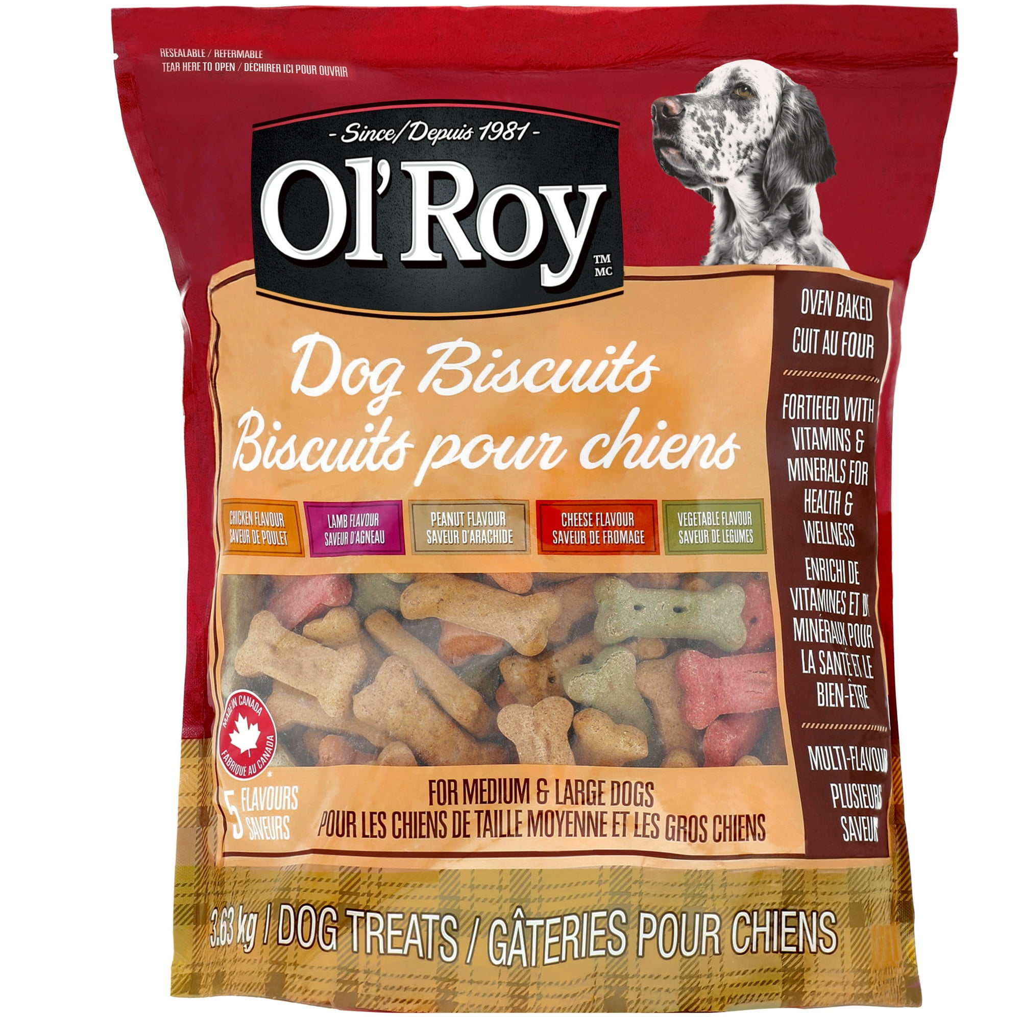 Click here for Olroy Dog Biscuits 5 Flavours Value Pack;3.63kg prices