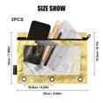2 Pieces Pencil Bag Binder Pouches 3-Ring Page Turning Folder Pencil ...