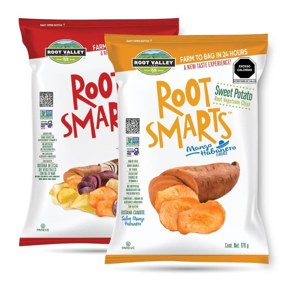 2 Pack Botanas Orgánicas Root Smarts Mezcla Vegetales y Camote Mango ...