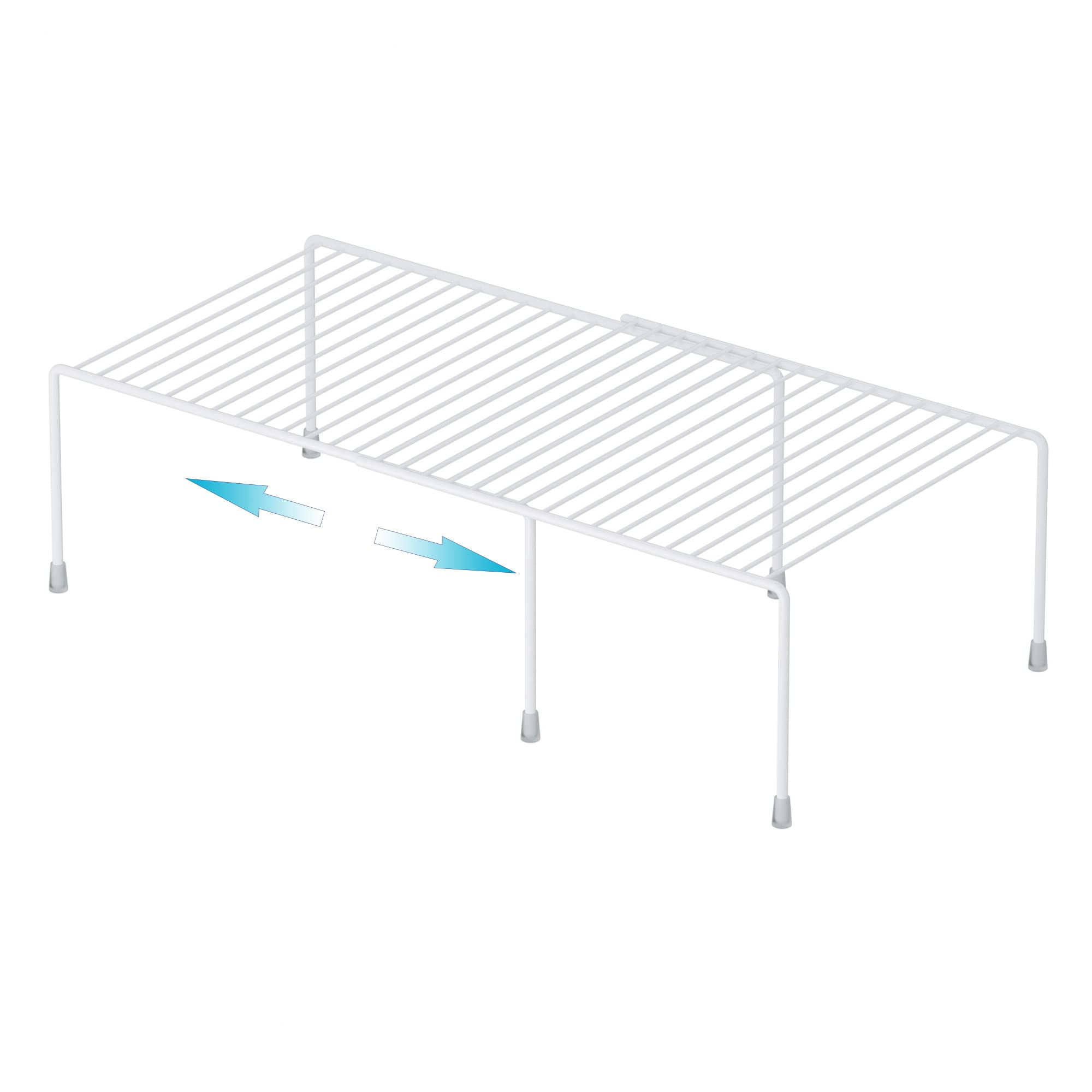 SANNO Expandable Storage Rack Shelf, 2 Piece Cabinet Metal Rustproof ...