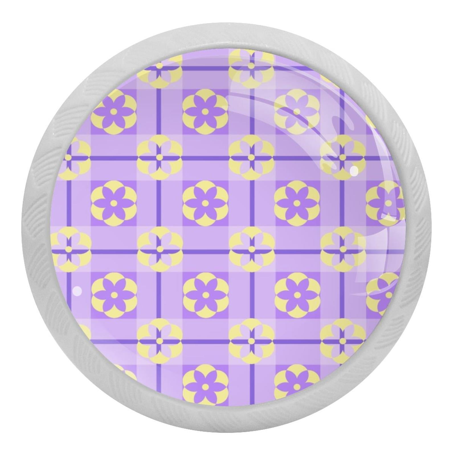 4PCS Round Lattice Cabinet Fluorescence Knob Glowing in the Dark ...