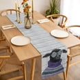 Black Sheep Dining Table Runner, Glasses Purple Sweater Wood Grain ...