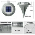 Solar Driveway Lights Outdoor 4 Modes 40 LEDs Marine Dock Light Deck ...