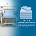 4 Pack Hospital Bed Fitted Sheets 36" x 80" x 6" Deep – 100% Egyptian ...