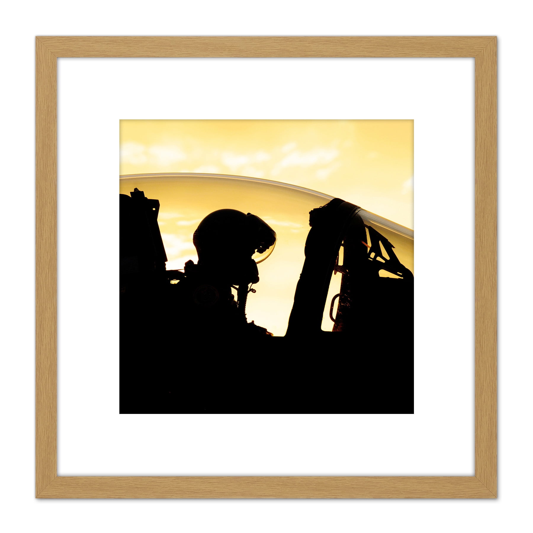 Hughel Military USA F-15 Eagle Fighter Pilot Photo 8X8 Inch Square ...
