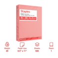 "Staples Pastel Salmon Copy Paper, 8.5"" x 11"", 500/Ream (14783 ...