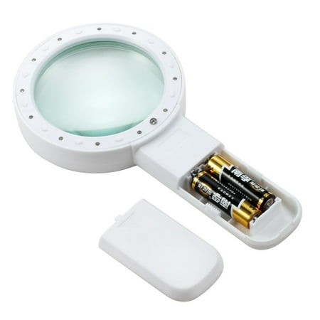Extra Large Handheld Strong Magnifying Glass with 12 LED and UV Light ...
