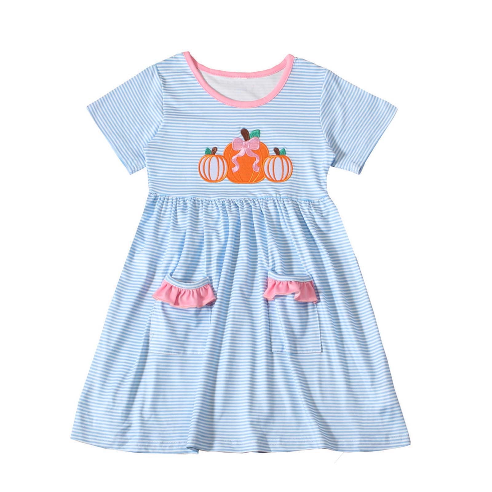 Click here for Sdnall Girls Short Sleeve Dress With Pockets  Fash... prices