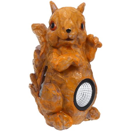 Rock Solar Spotlight Squirrel Garden Statue Landscape Rock Light Solar ...