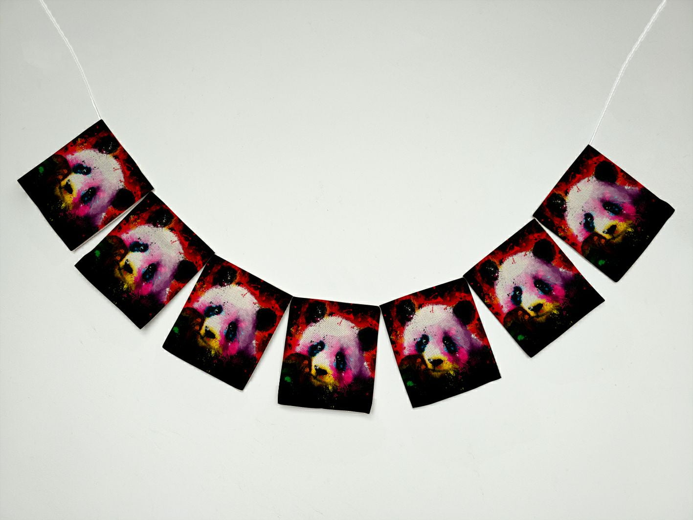 ZKGK Panda Art Banner Bunting Garland Flag Sign for Home Family Party ...