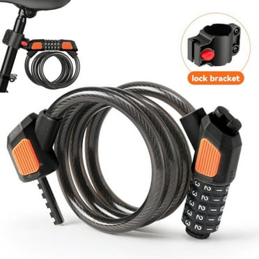 BV 4FT Security Double Looped Flex Cable Bike Lock, for U-Lock, Padlock ...