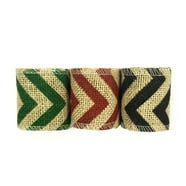 AK-Trading Polyester Blend Burlap Webbing Ribbon with Stitching, 1.5 ...