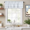 Curtain Valance for Windows, Sky Blue Stripes Coastal Kitchen Valances ...