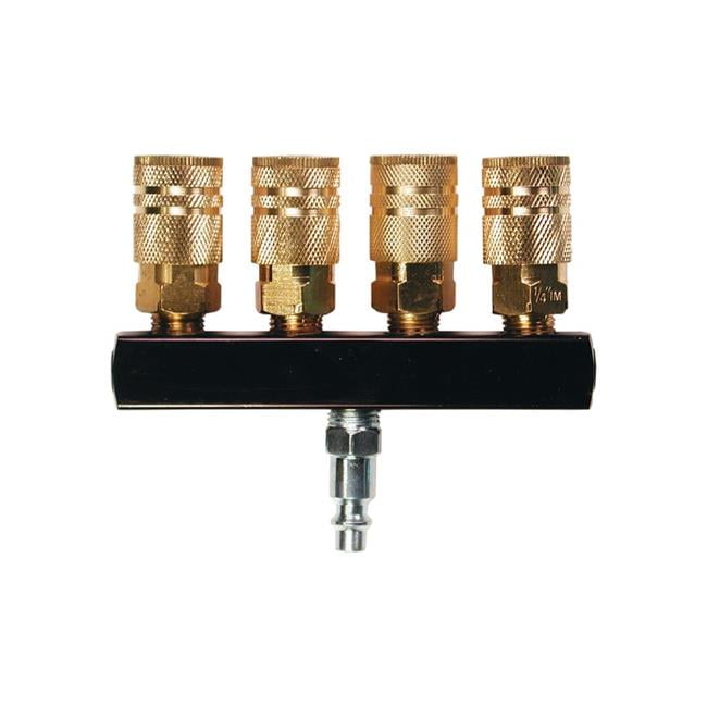 Primefit M14025-6 0.25 x 0.37 in. 4-Way Bar Manifold with 5 Couplers ...