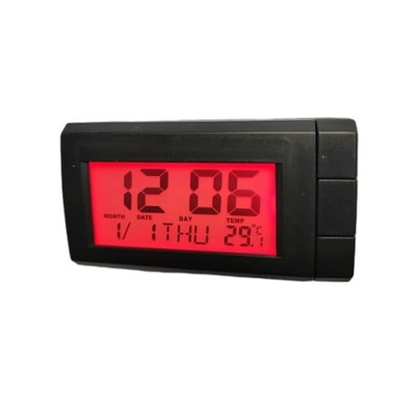 ABS Car Digital Clock Replacement Rectangular Battery Powered Date ...