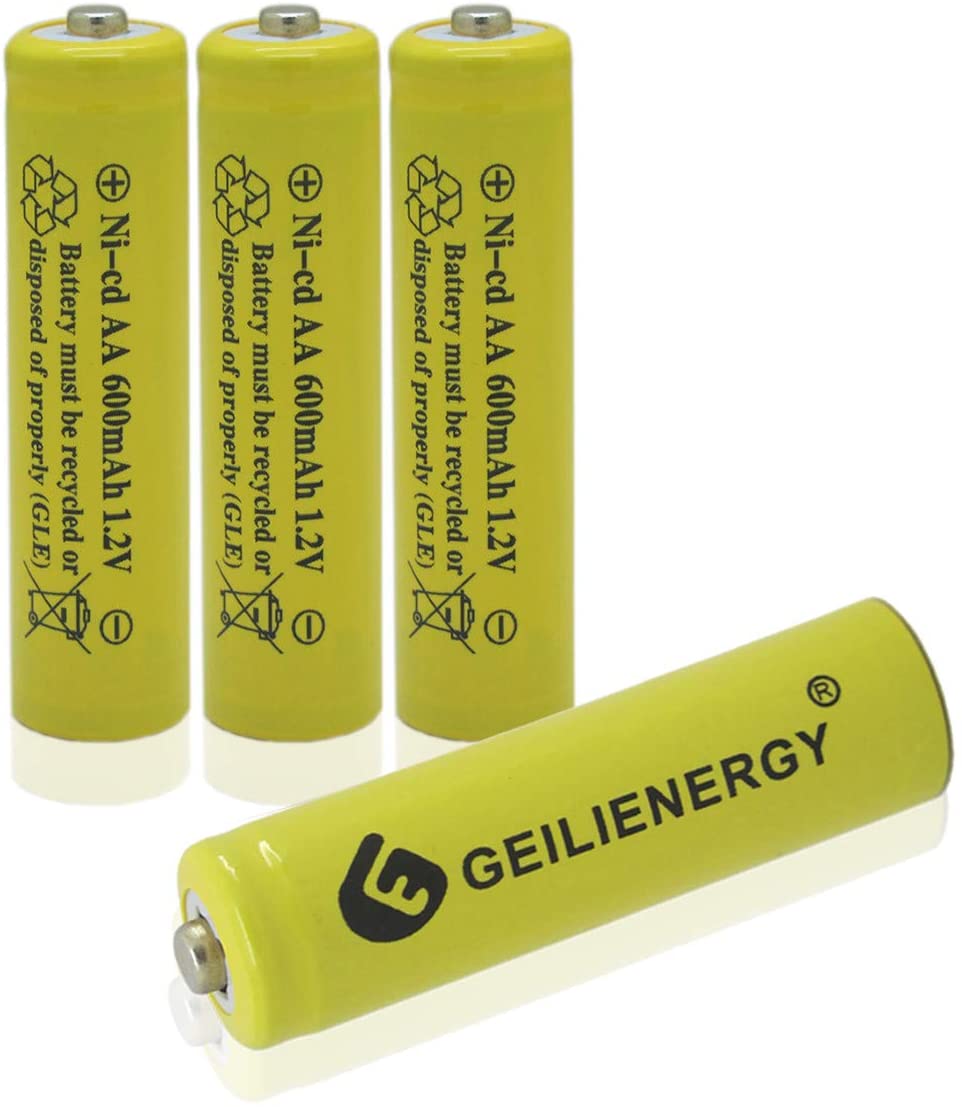 IBAOLEA Solar Light Batteries AA Size NiCd AA 600mAh 1.2V Rechargeable ...