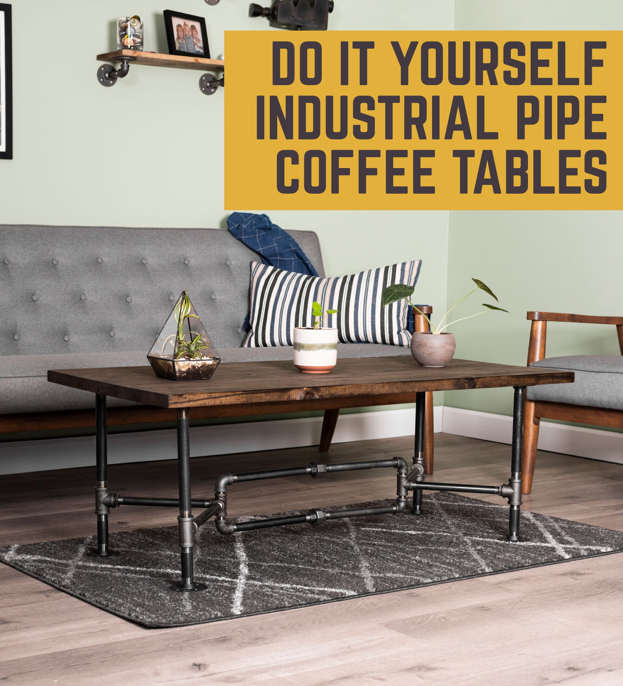 Industrial pipe coffee table store