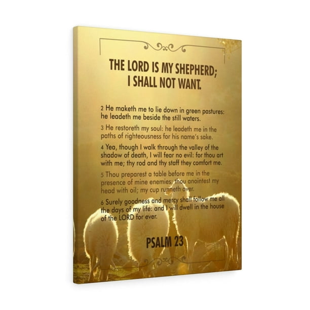 Scripture Walls Lord is my Shepherd Psalm 23 Sheep Bible Verse Canvas ...