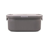 Mainstays Food Storage Container, Rectangle, Grey, 42oz Capacity ...