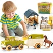 Farm Animal Tractor Toys Playset-16.5 Inches Tractor with Trailer Fence ...