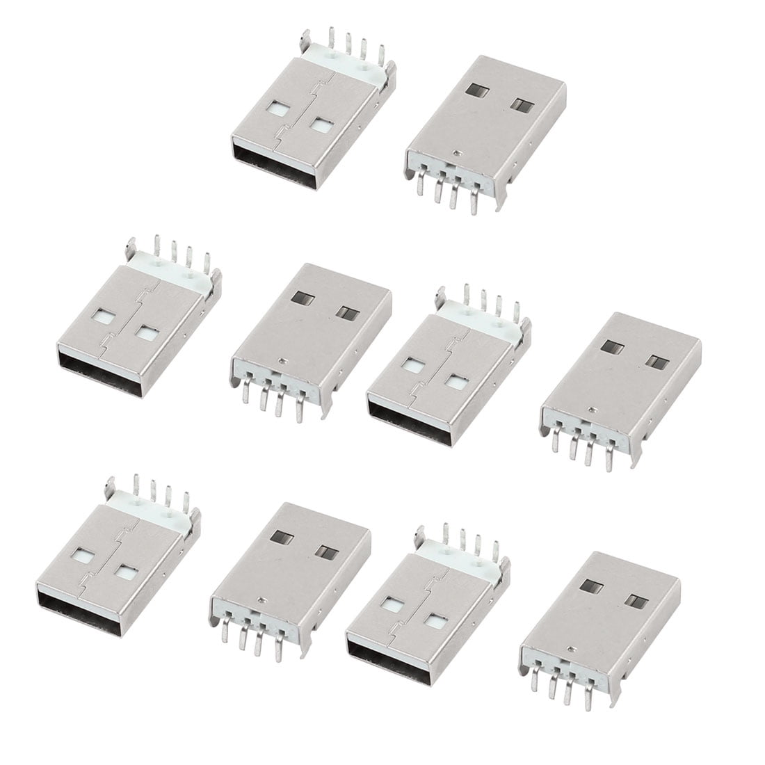 Right Angle Pins PCB Mounting Type A USB 2.0 Male Jack Connector ...