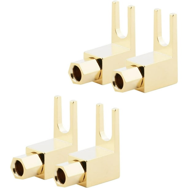 4 pcs Banana to Spade Adapter Plug,Speaker Spade Terminals Converter ...