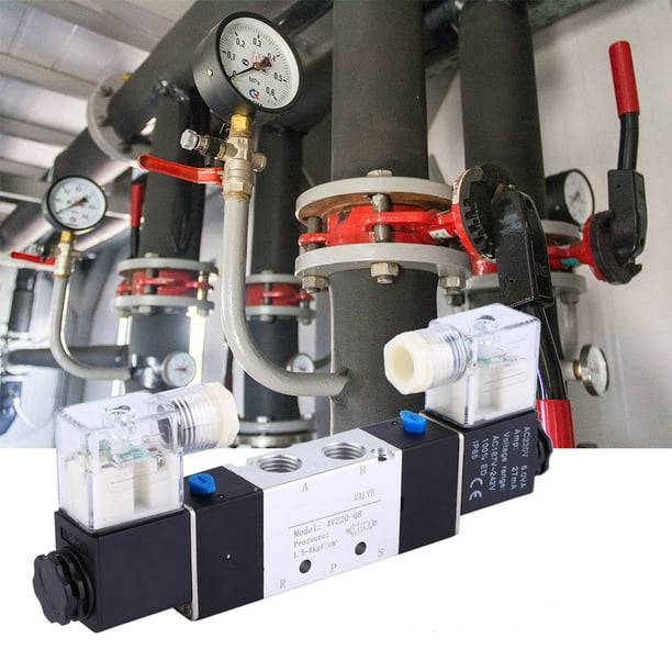 Solenoid Air Valve4V220-08 1/4" Inlet Outlet Pneumatic Air Valve ...