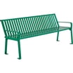 6'L Park Bench With Backrest, Recylced Plastic, Green - Walmart.com