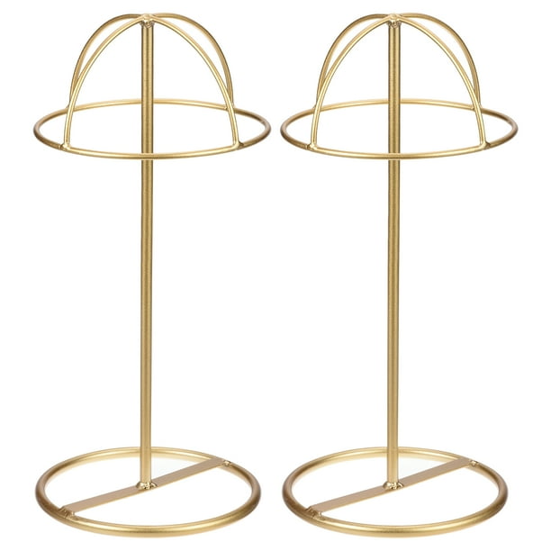 Uxcell Metal Hat Display Stand 2pcs Tabletop Hat and Wig Rack Holder for Baseball Cap, Fedora ...